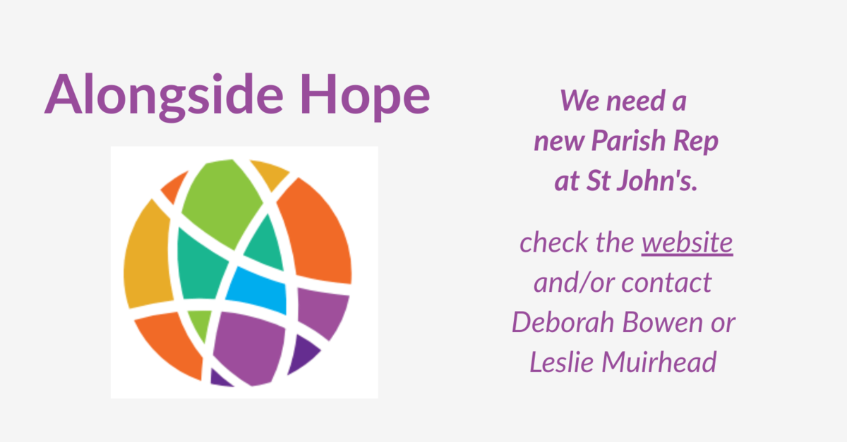 New Parish Rep Needed for Alongside Hope (PWRDF) | Missions, Outreach ...